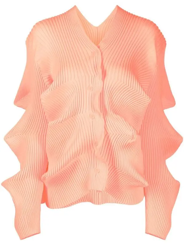 JNBY Wavy Detail Twist Cardigan - Pink