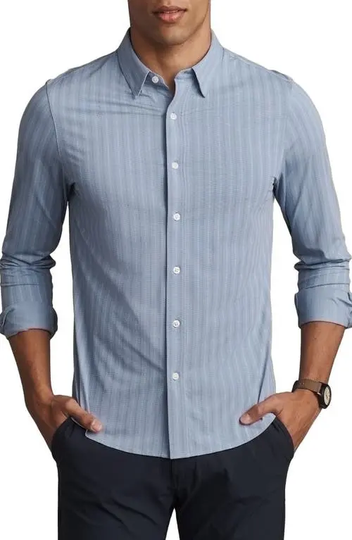RHONE Commuter Slim Fit Button-up Shirt - Navy