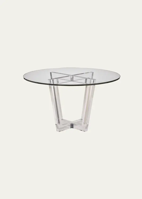 Interlude Home Lovey Acrylic Round Dining Table - Clear | Editorialist