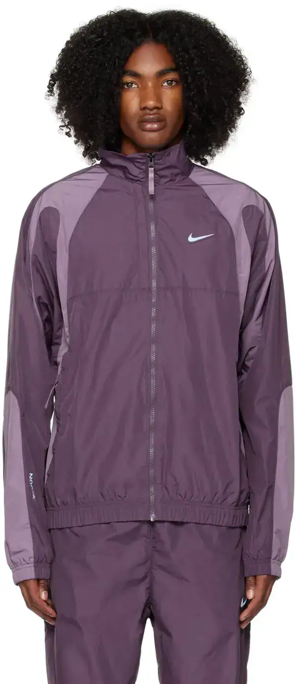 Nike Purple Nocta Northstar Track Jacket In Dark Raisin/Daybreak 