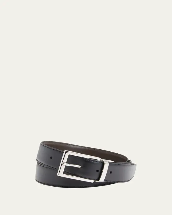 Zegna Reversible Adjustable Leather Belt