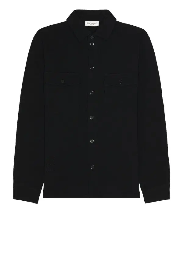 Saint Laurent Oversize Chemise In Black