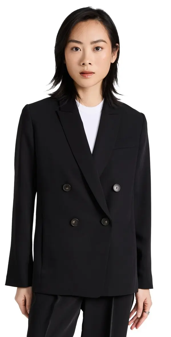 Vince Crepe Suiting Blazer - Black