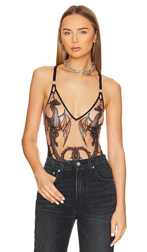 THISTLE AND SPIRE Dracona Bodysuit - Butterscotch