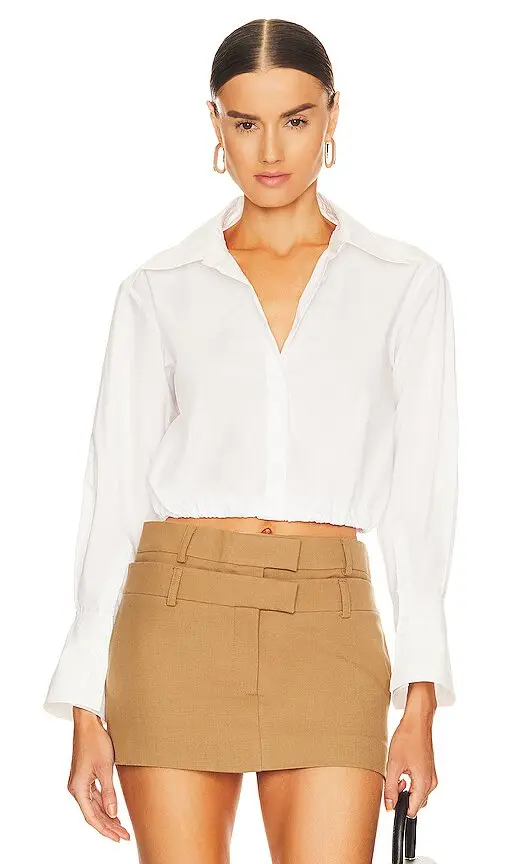 Simkhai Blythe Button Up Top - White