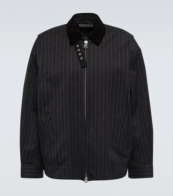 Sacai Pinstriped Cotton Jacket