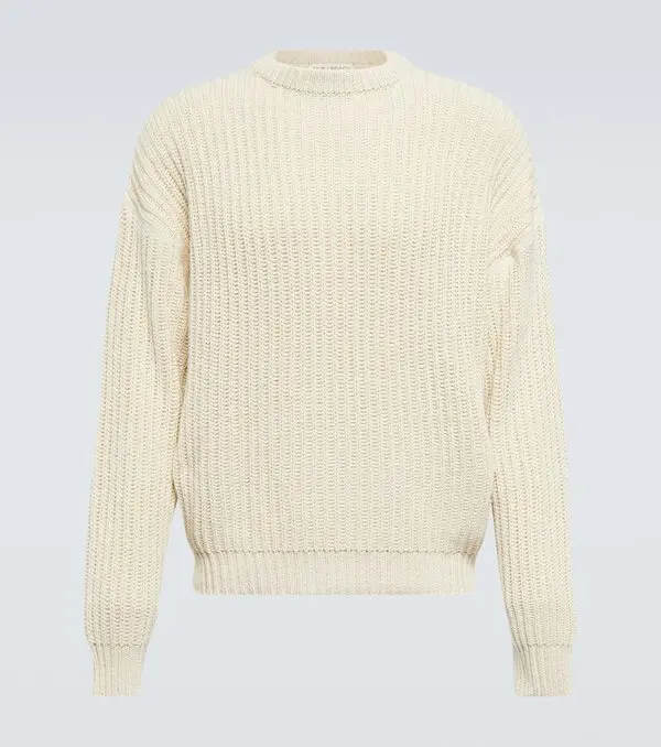 Our Legacy Sonar Ribbed-Knit Silk Sweater In White - 40% Off 