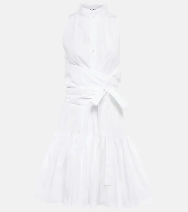 Alaïa Cotton Poplin Minidress