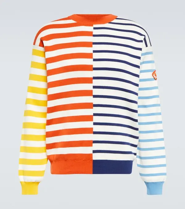 Kenzo Striped Cotton And Wool Sweater - Multicoloured