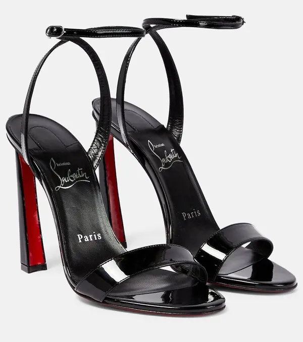 CHRISTIAN LOUBOUTIN Condorapik Queen 100 Leather Sandals - Black