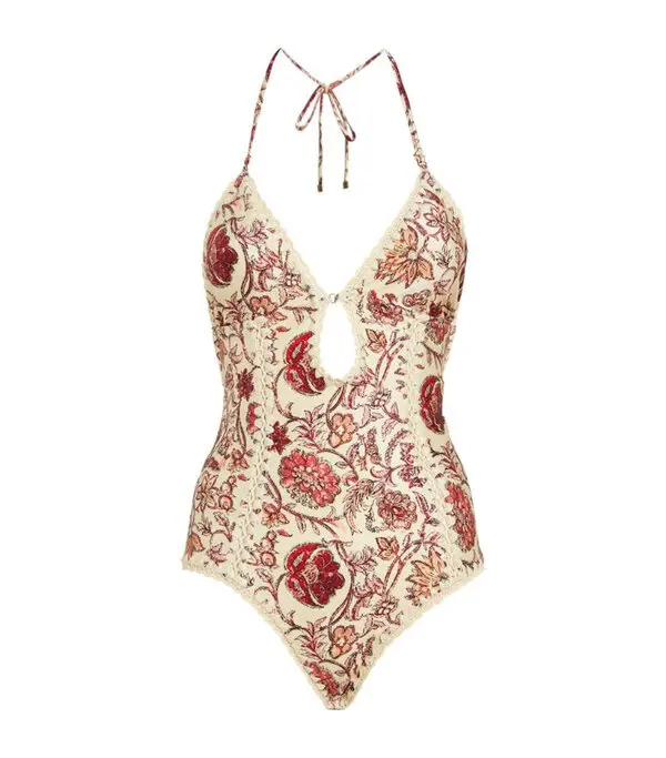 Zimmermann Crochet Vitali Keyhole Swimsuit In Ivory - 51% Off ...