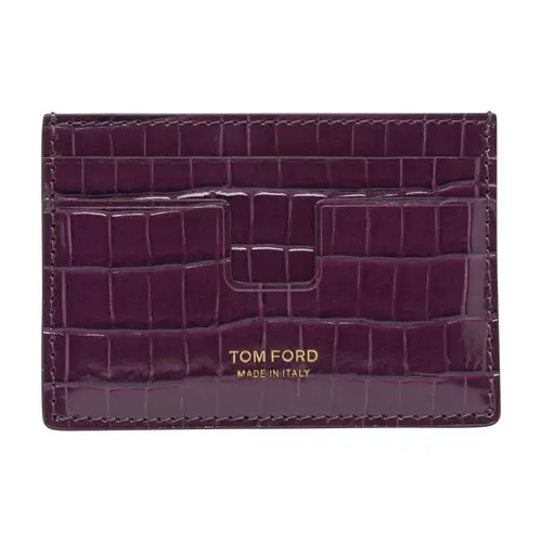 Tom Ford T Line Card Holder In Grape - 30% Off | Editorialist