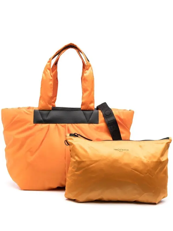 VEECOLLECTIVE Caba Shopper Tote Bag - Orange