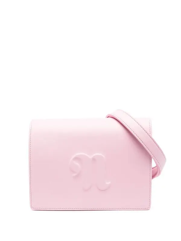 Nanushka Debossed Logo Flap Shoulder Bag - Pink