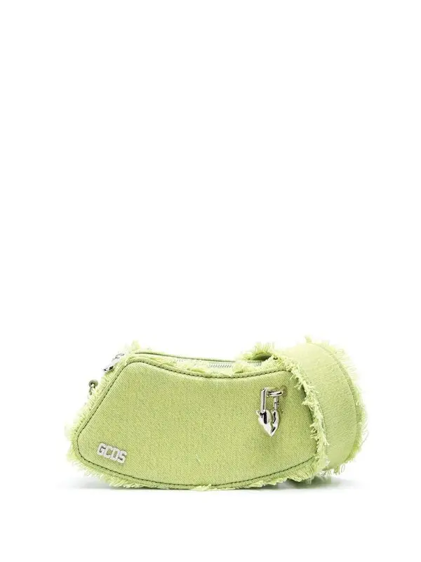 Gcds Comma Curved Shoulder Bag - Green