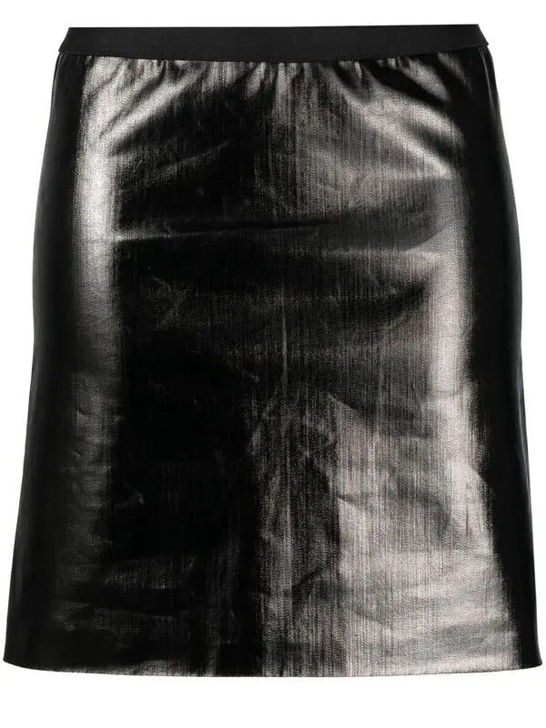 Rick Owens Glossy-finish Short Skirt