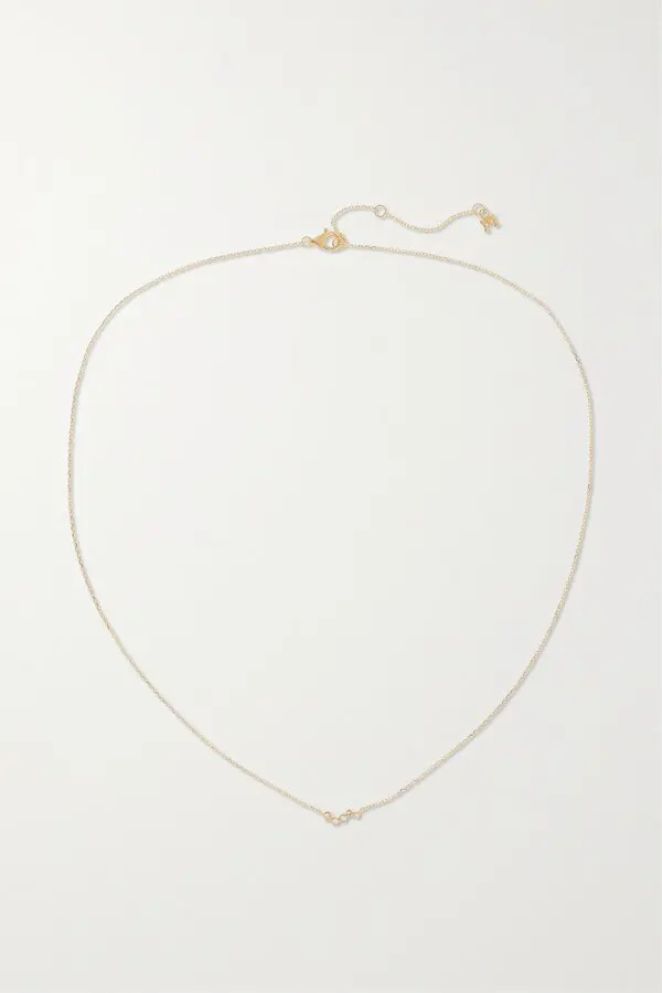 Mateo Wave 14-karat Diamond Necklace - Gold