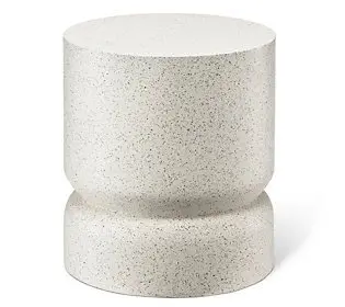 GLITZHOME 17' Faux Terrazzo Garden Stool Table R Plinth