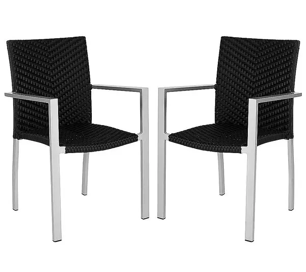 SAFAVIEH Cordova Set Of 2 Indoor/outdoor Arm Ch Airs - One-color