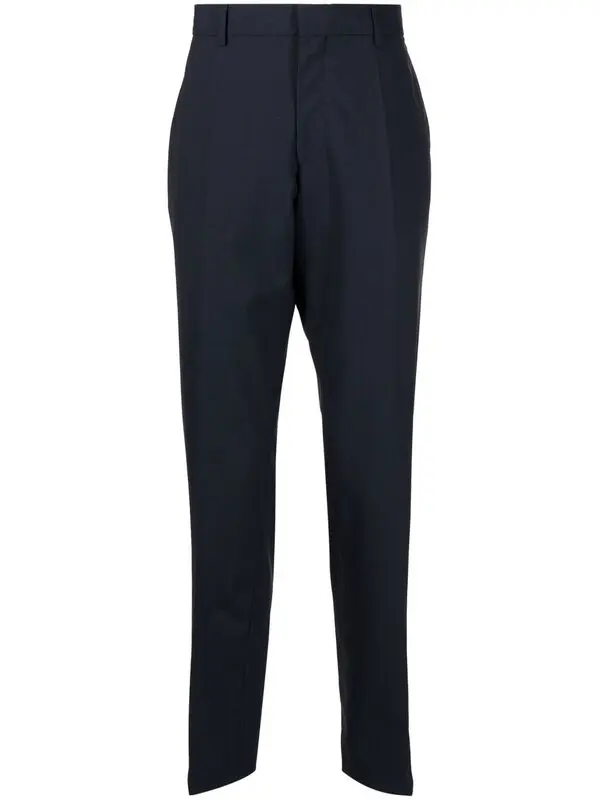 Hugo Boss Straight-leg Tailored Trousers - Blue
