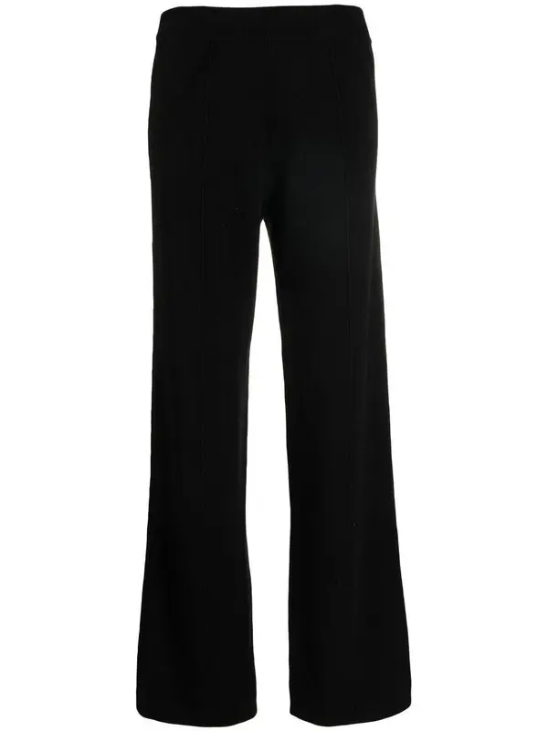 Chinti & Parker Knitted Wide Leg Trousers - Black