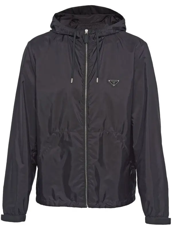 Prada Re-nylon Hooded Jacket - Black