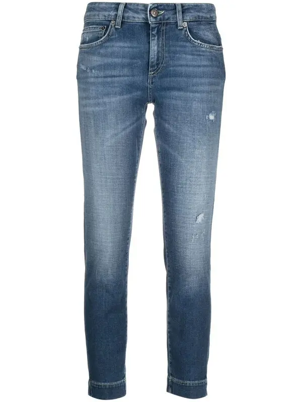 DONDUP Ripped-detailing Cropped Jeans