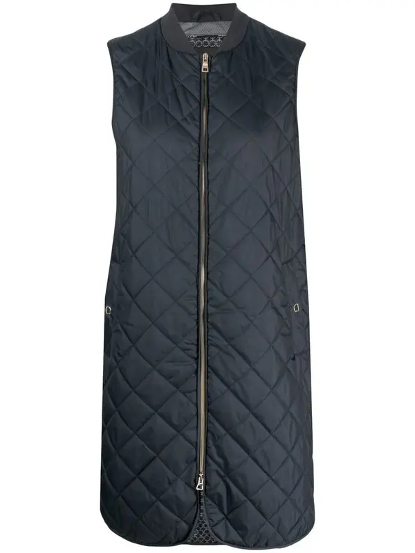 Geox Asheely Quilted Gilet - Blue