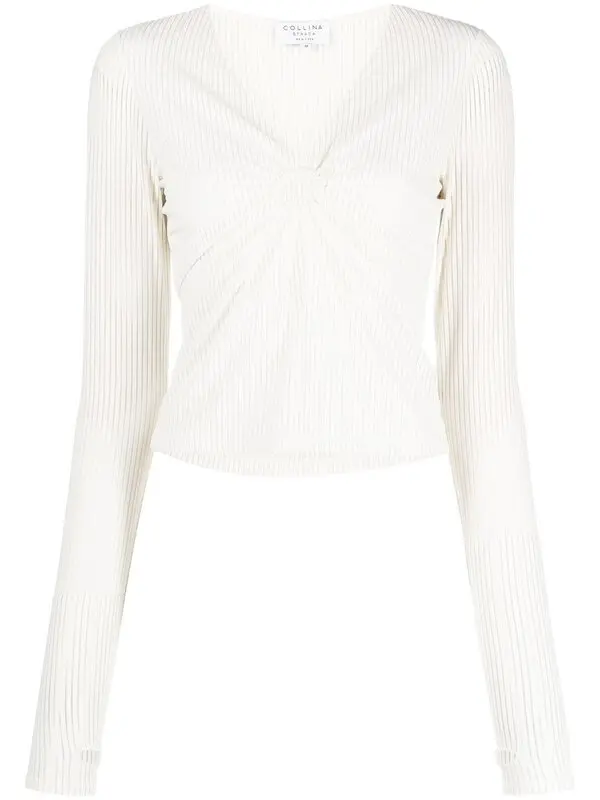 Collina Strada Cut-out Detailing V-neck Top