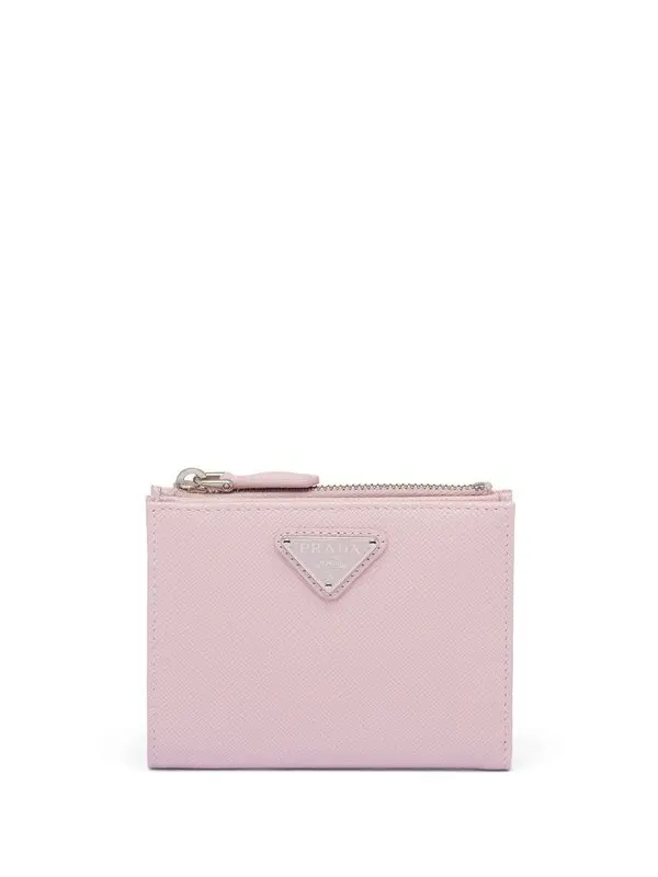 Prada Triangle-logo Saffiano Leather Wallet - Pink