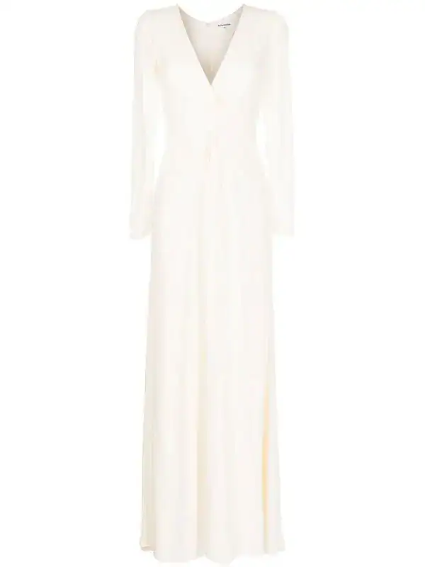 Reformation Gatsby Gathered Maxi Dress In White - 50% Off | Editorialist