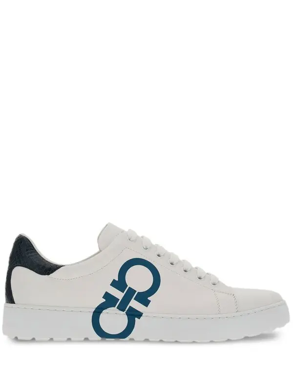 FERRAGAMO Gancini-print Low-top Sneakers