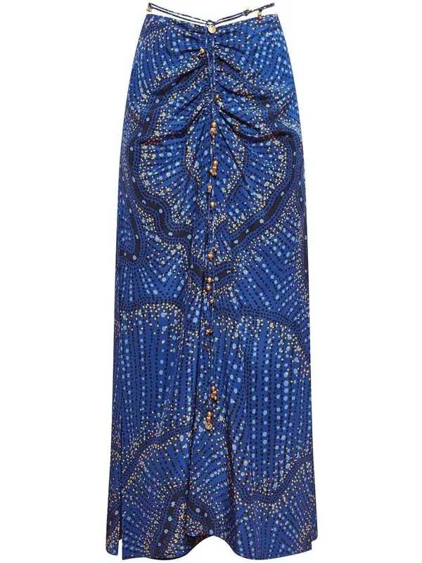 Altuzarra Graphic-print Ankle-length Skirt - Blue