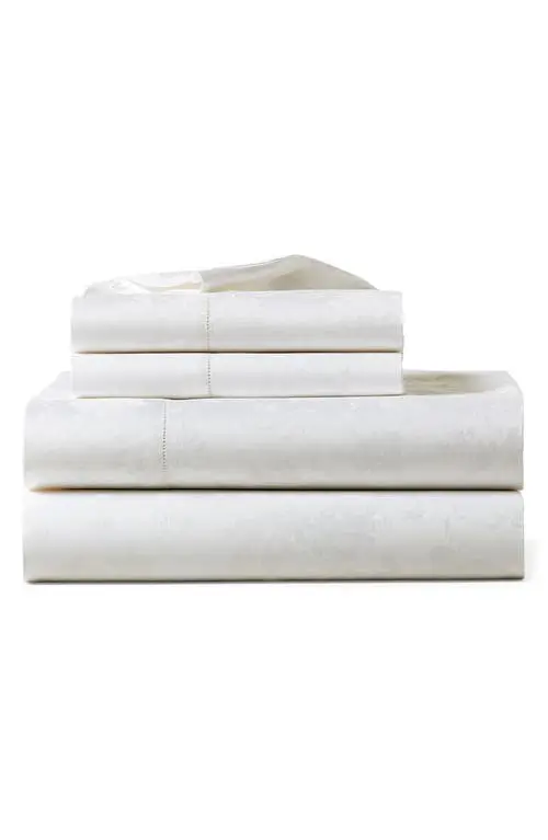Ralph Lauren Bethany 350 Thread Count Organic Cotton Jacquard Fitted Sheet - Parchment