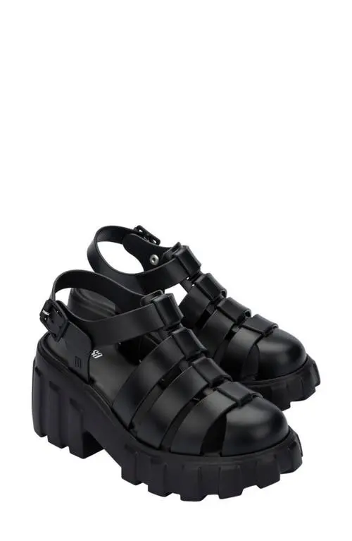 Melissa Megan Platform Fisherman Sandal - Black