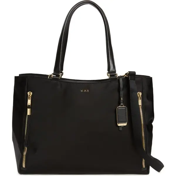 Tumi Large Valetta Tote - Black/gold