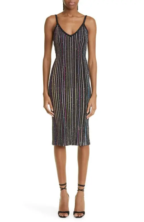 Missoni Flexage Sequin Stripe Body-Con Dress In Black Multicolor - 65% ...