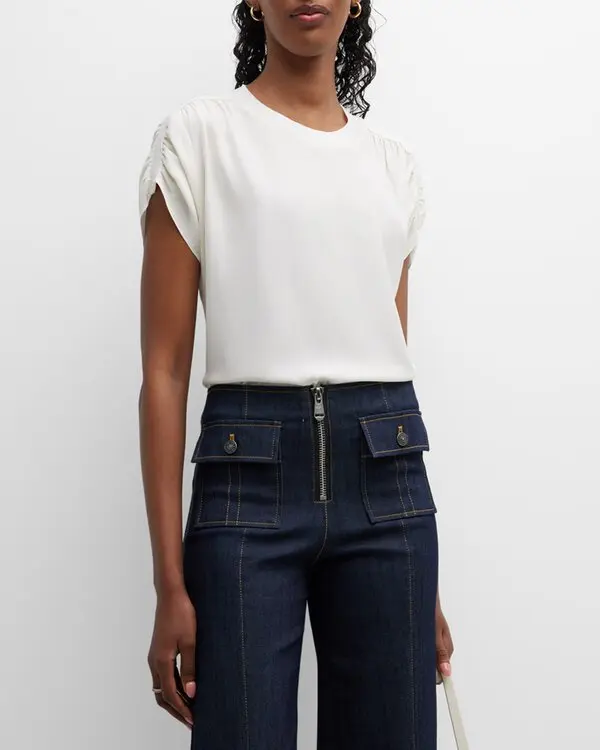 Cinq À Sept Lorainne Silk Top - Ivory
