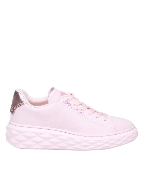 JIMMY CHOO Pink Knitted Sneakers - Powered Pink | Editorialist