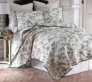 LEVTEX HOME Toile Floral 3-piece Full/queen Qui Lt Set