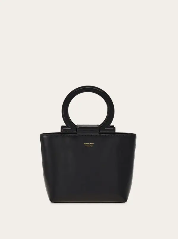 FERRAGAMO Gancini Mini Handbag - Black