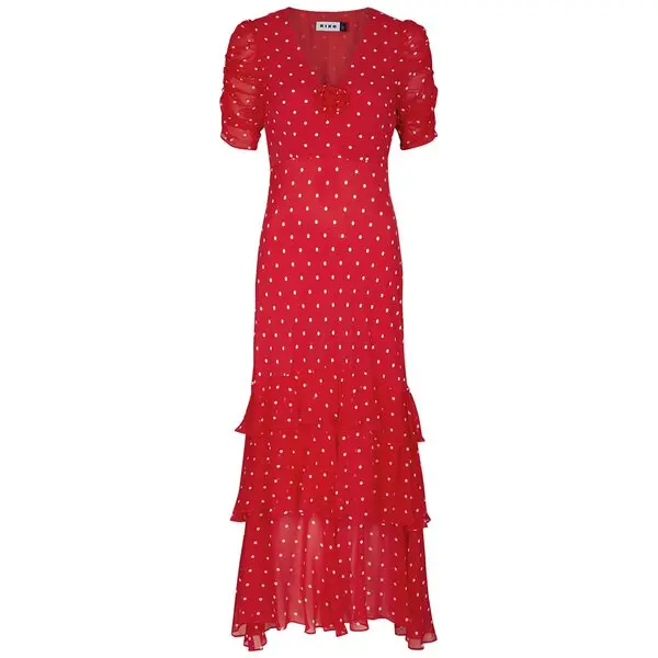 fitted lace wedding dress Red Polka Dot Dress main image 0