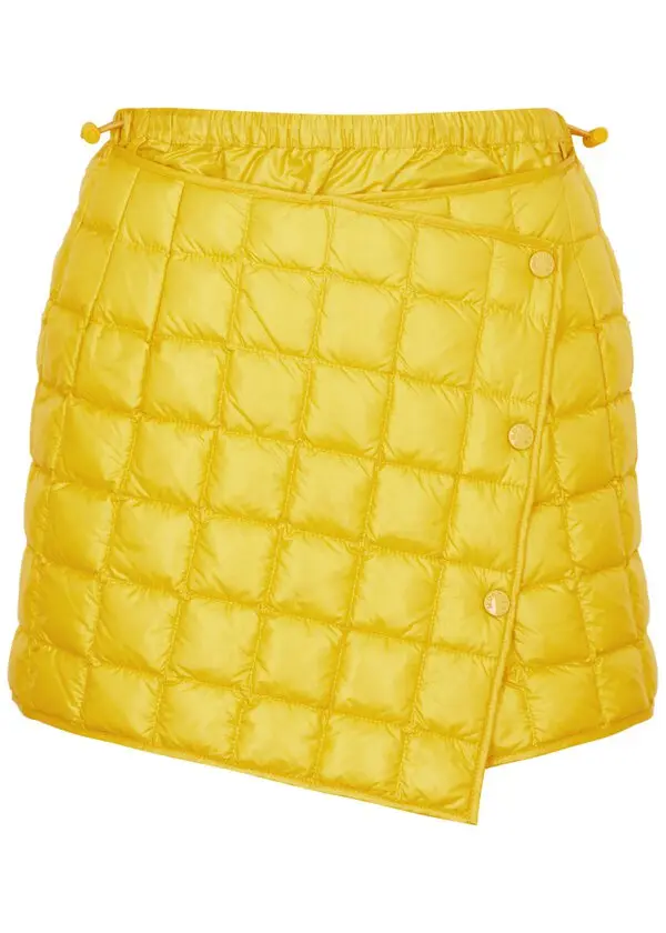Moncler Asymmetric Quilted Mini Skirt