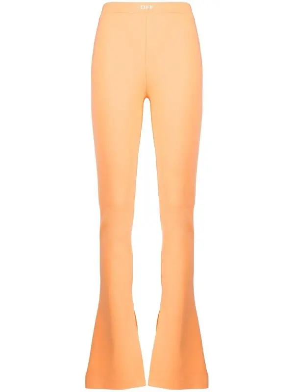 Off-White Flared Trousers - Orange