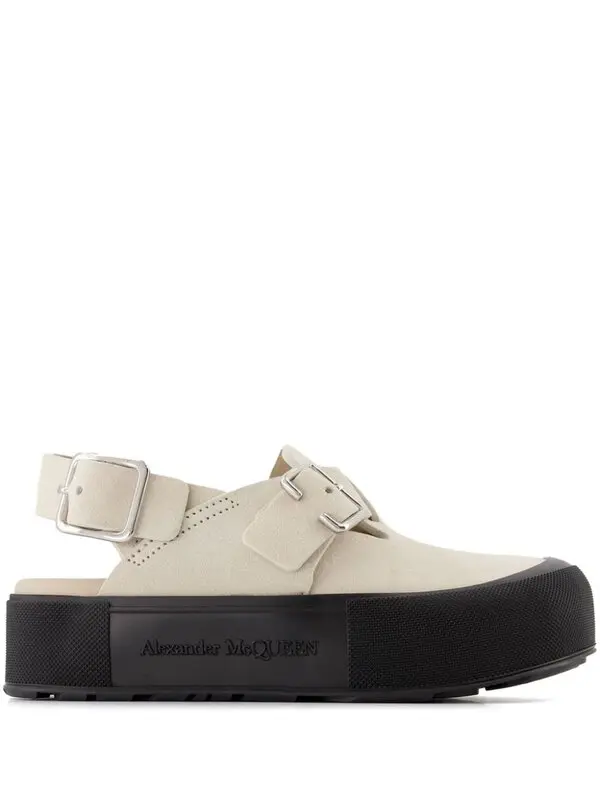 Alexander McQueen Buckle-fastening Sandals - Neutrals