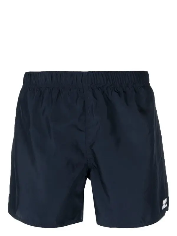 COURREGES Logo-patch Plain Swim Shorts