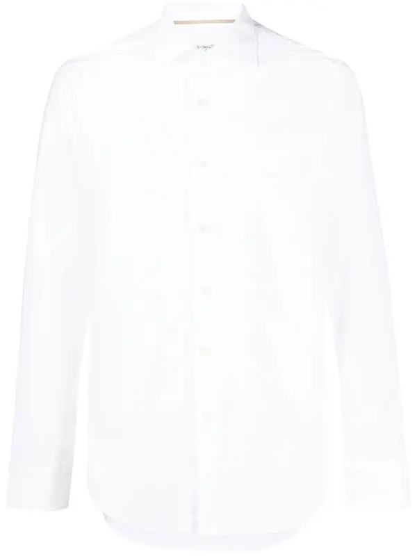 TINTORIA MATTEI 954 Long-sleeved Cotton Shirt - White