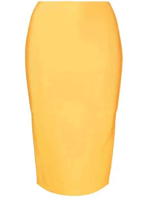 HERVE L. LEROUX Bandage Pencil Skirt - Yellow