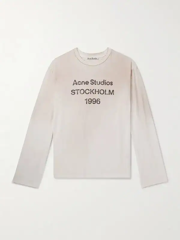 Acne Studios Logo Stockholm 1996-Print T-Shirt - White | Editorialist