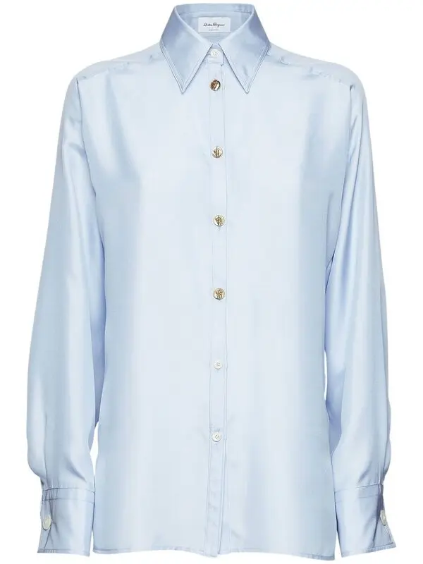 FERRAGAMO Button-front Satin Shirt